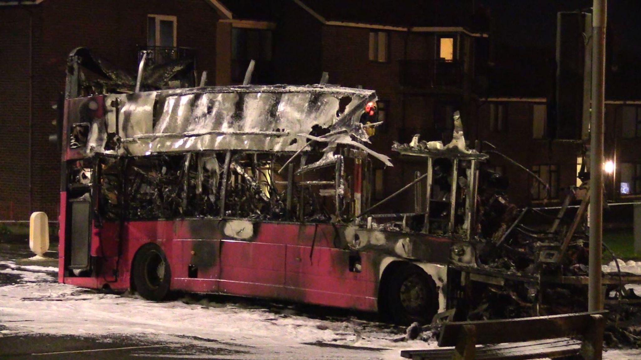 Northern Ireland: Bus hijacked and set on fire near loyalist estate on ...