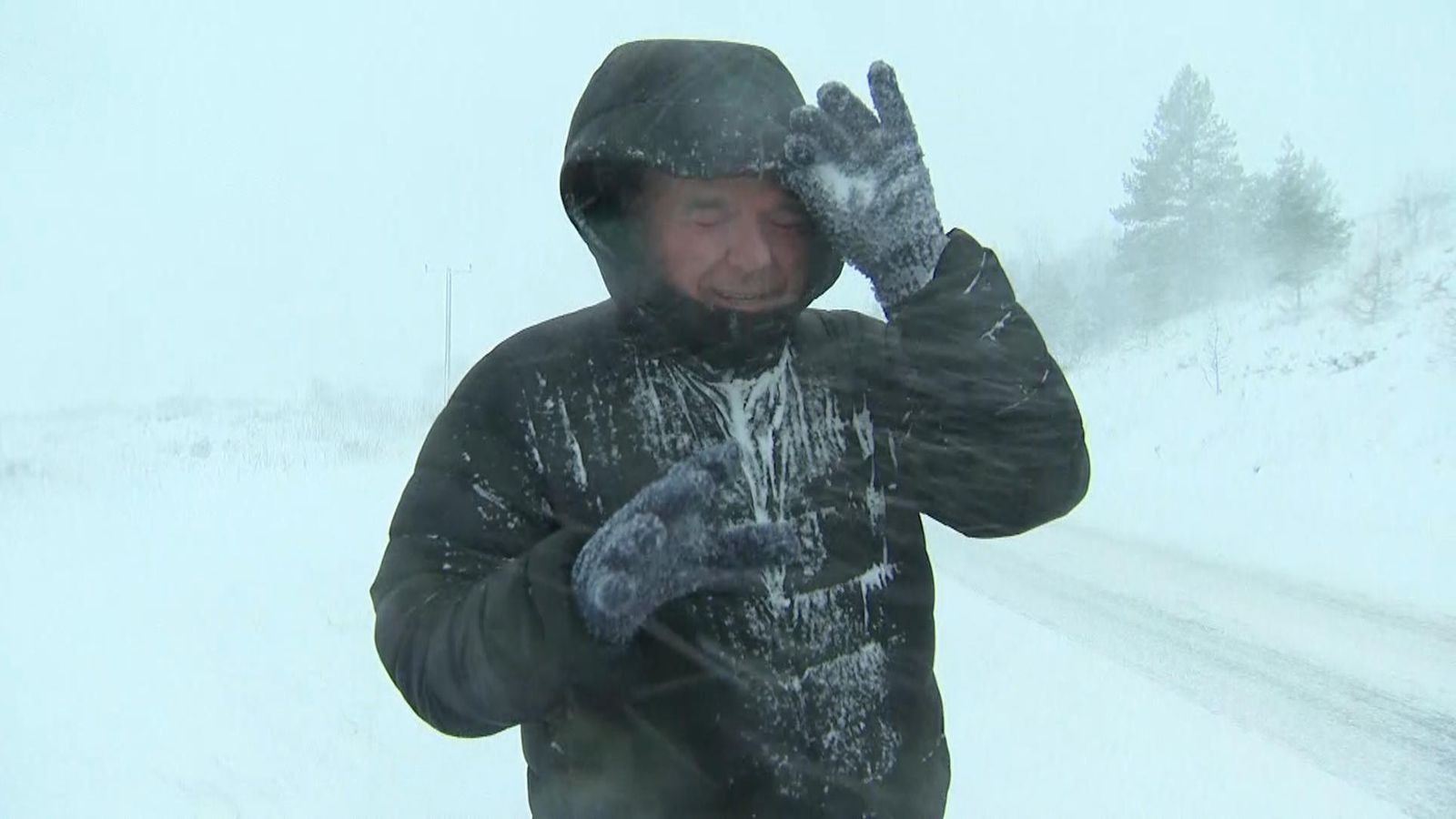 Video: Sky reporter battles wind and snow as Storm Barra descends on ...