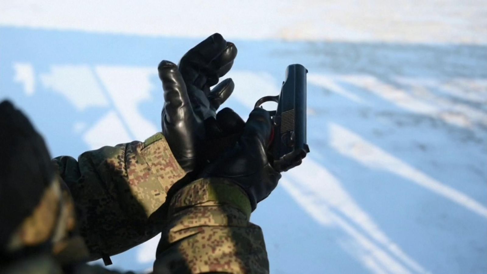 Russian army in shooting drills near Ukraine border | World News | Sky News