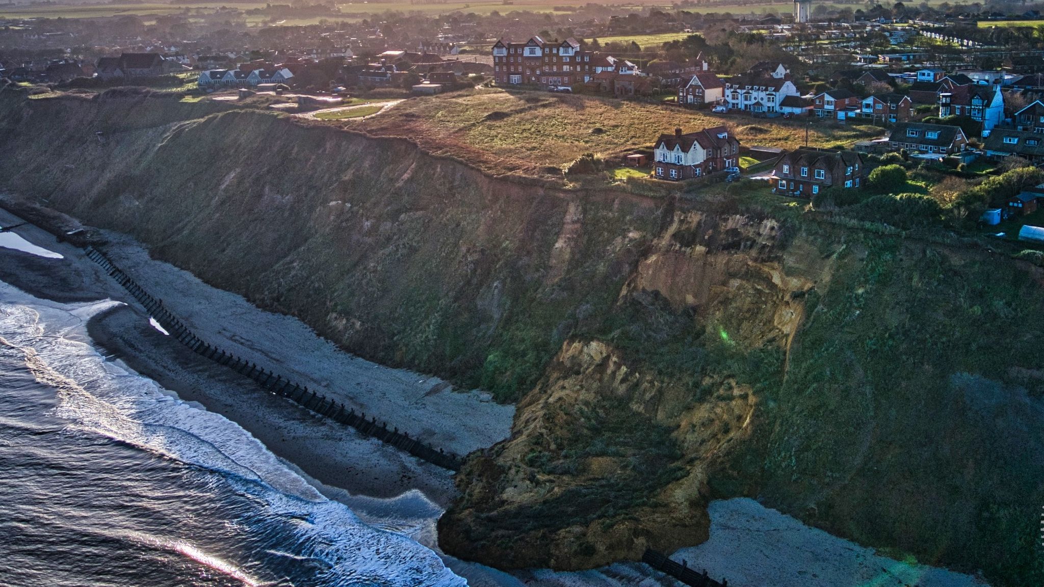 Mundesley: People urged to avoid area after cliff collapse in Norfolk ...