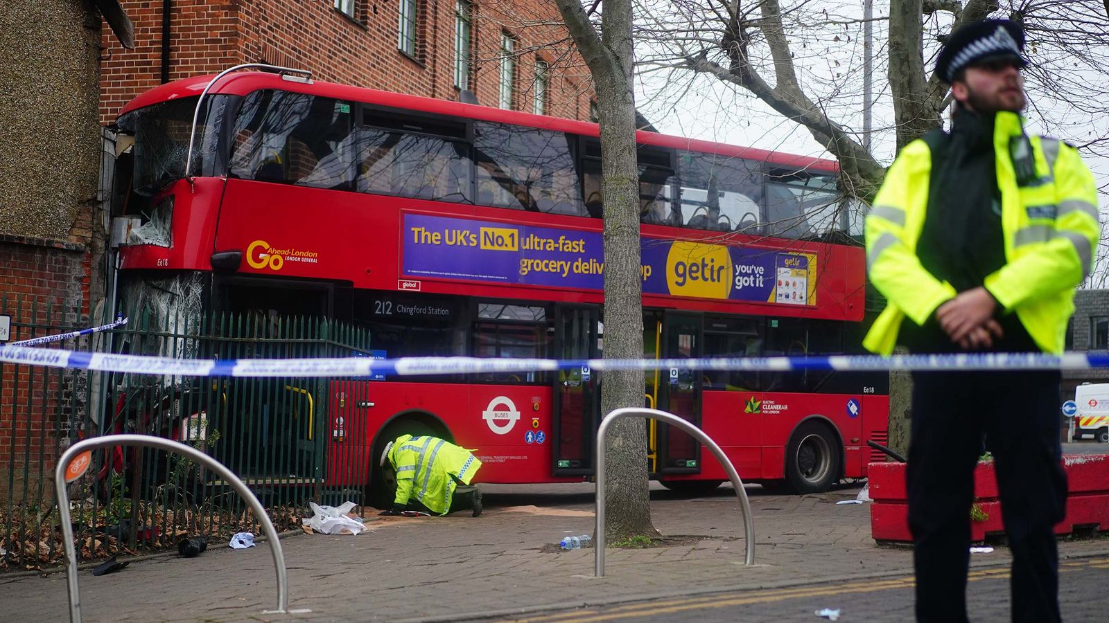 East London bus crash: Five people taken to hospital after double ...