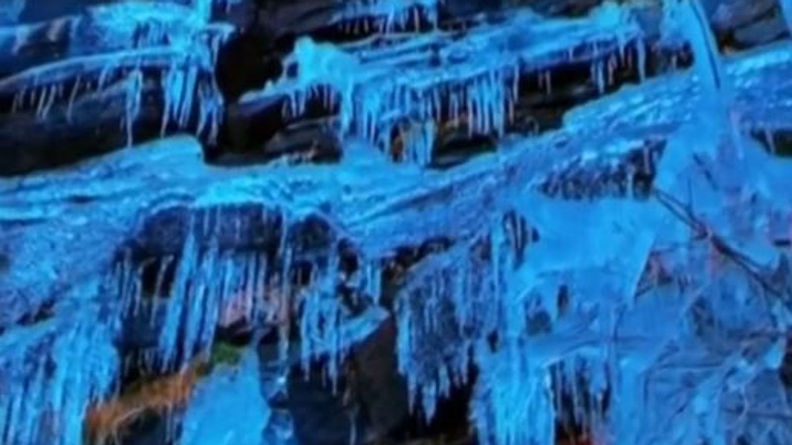 Big freeze in Saudi Arabia turns waterfall to ice | Sky News