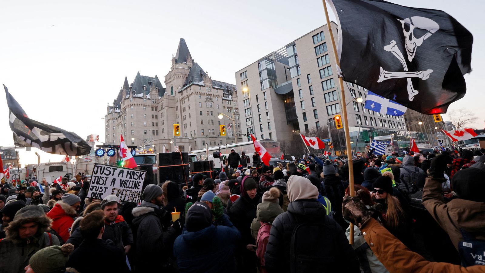 Canada truckers: US groups need to stop interfering in COVID protests ...