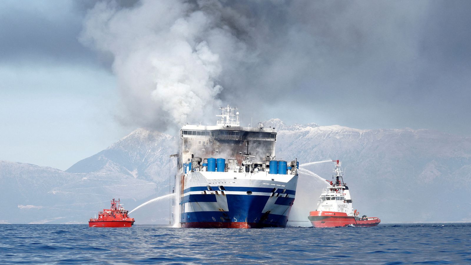 Greece ferry fire: Missing passenger found alive after blaze off coast ...