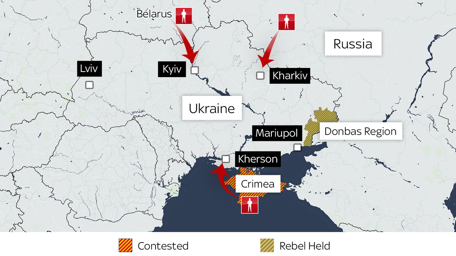 Russia launches invasion of Ukraine - Putin's troops 'seize control' of ...