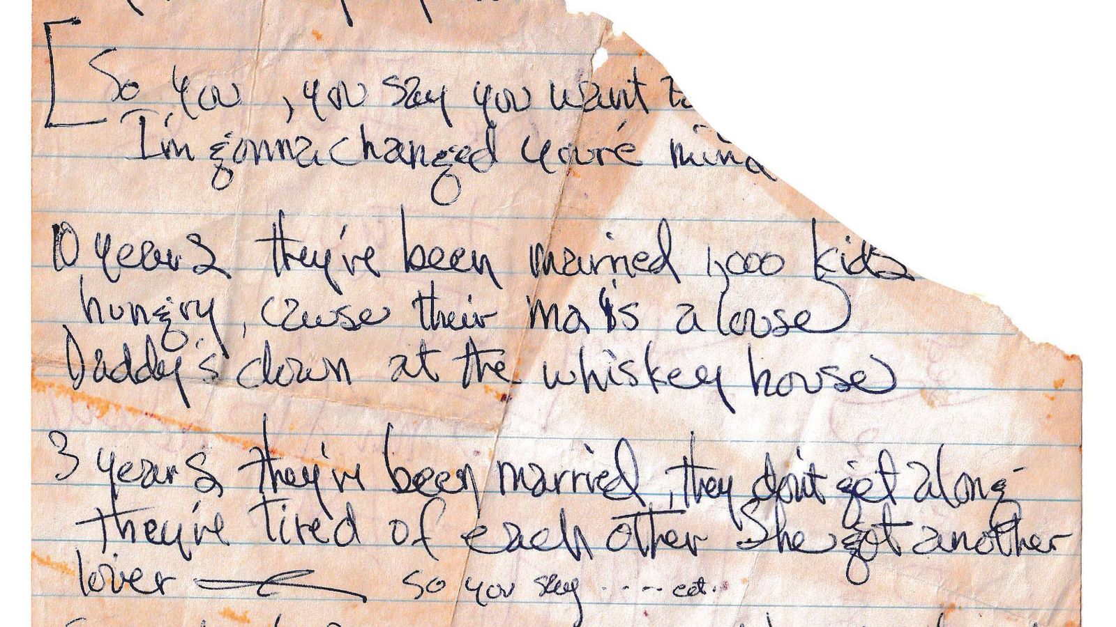 Jimi Hendrix: Rare lyrics manuscript pieced together more than 50 years ...