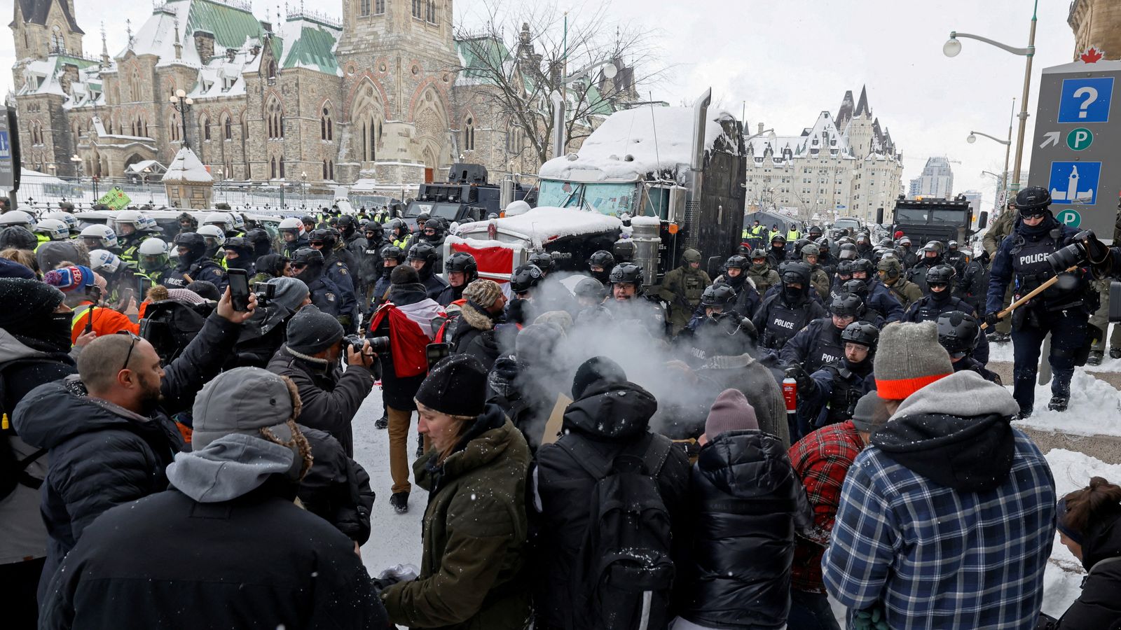 Freedom Convoy: Canadian police claim 'unlawful occupation is over' as ...