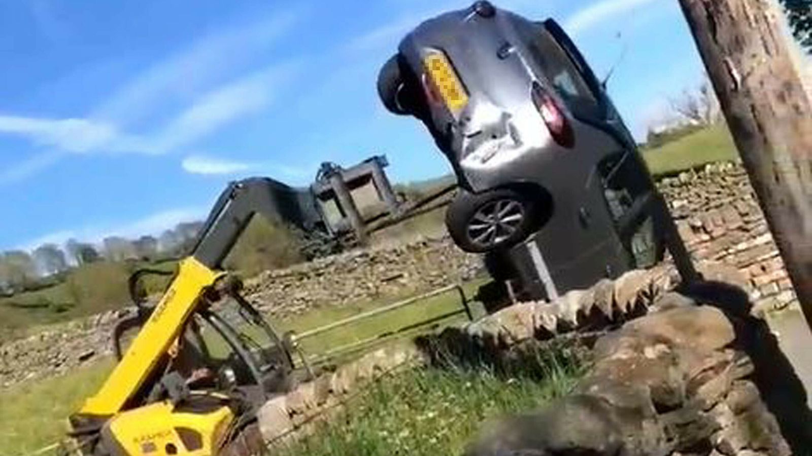 Robert Hooper: Farmer cleared after using telehandler to flip car off property | UK News | Sky News