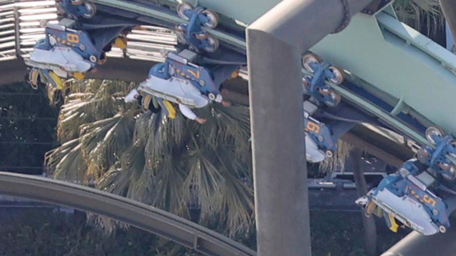 Japan: Passengers on Universal Studios' Flying Dinosaur rollercoaster ...