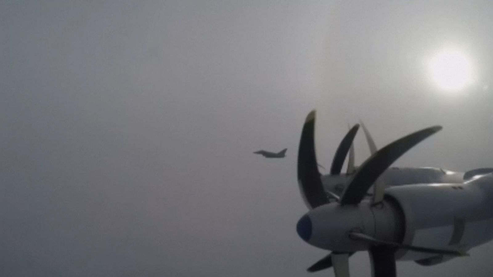 Russian bomber cockpit footage shows moment plane is escorted away from ...