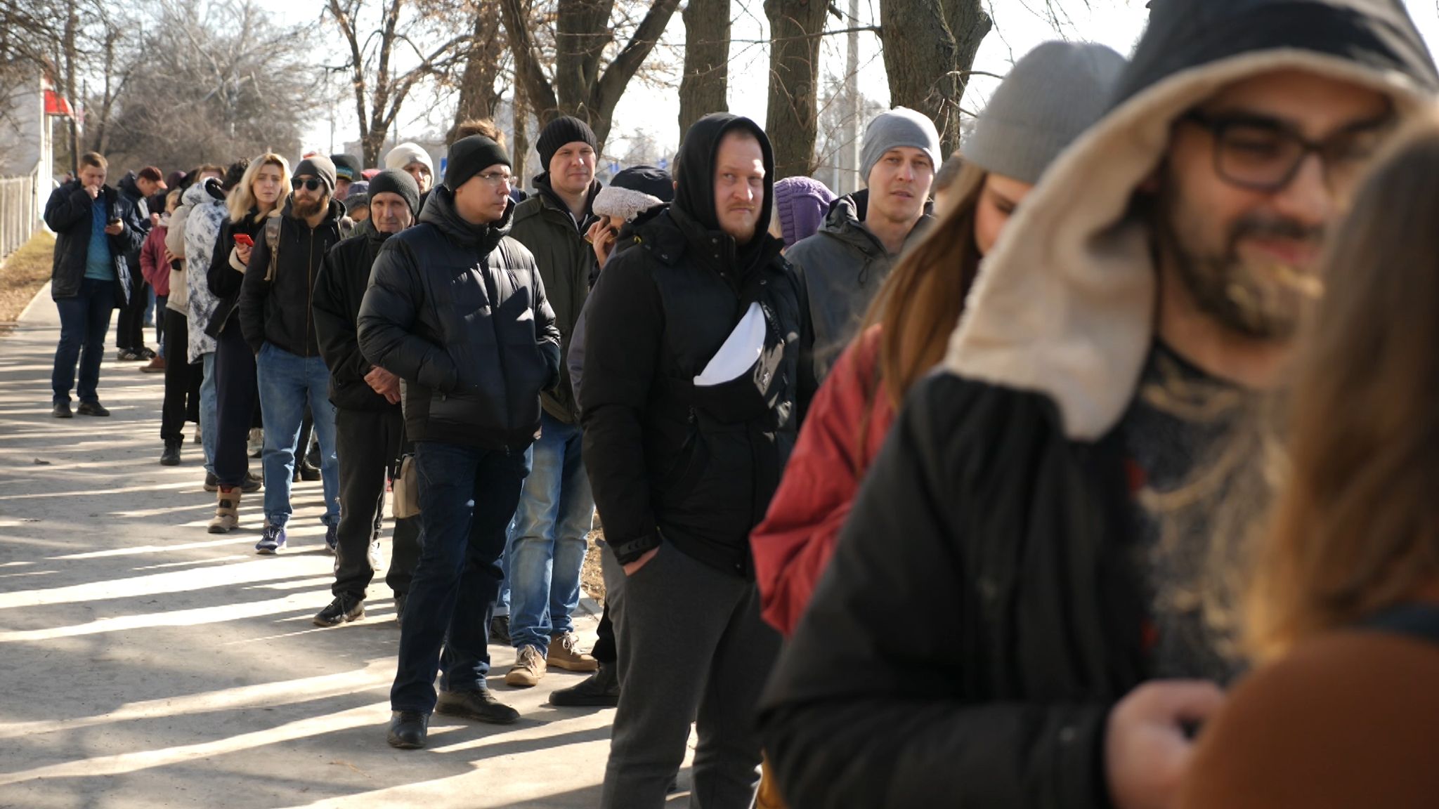 Russia invades Ukraine: People queue for supermarkets and petrol as ...