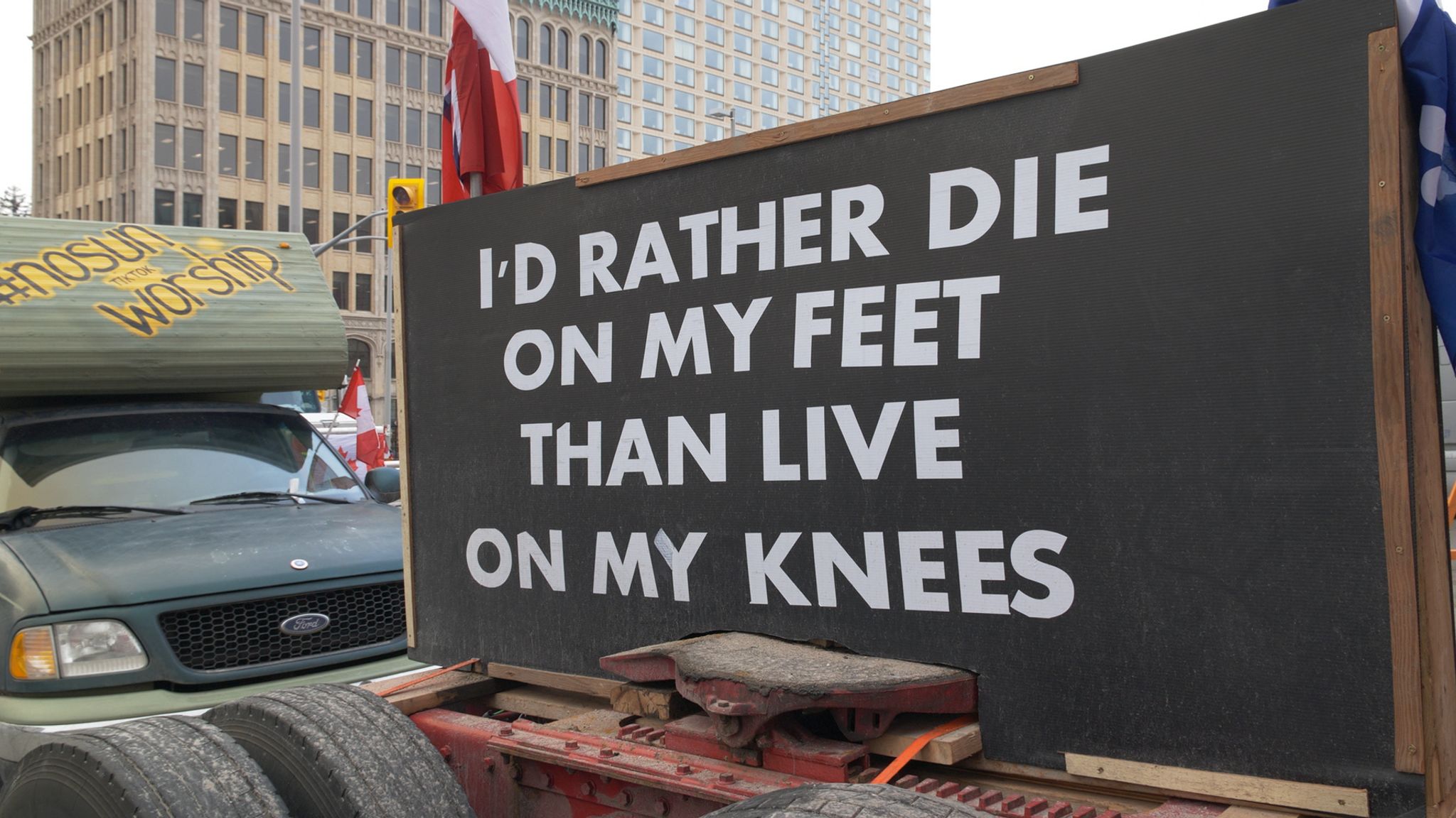 Freedom Convoy: Festival vibes as protests cripple Canada's capital ...