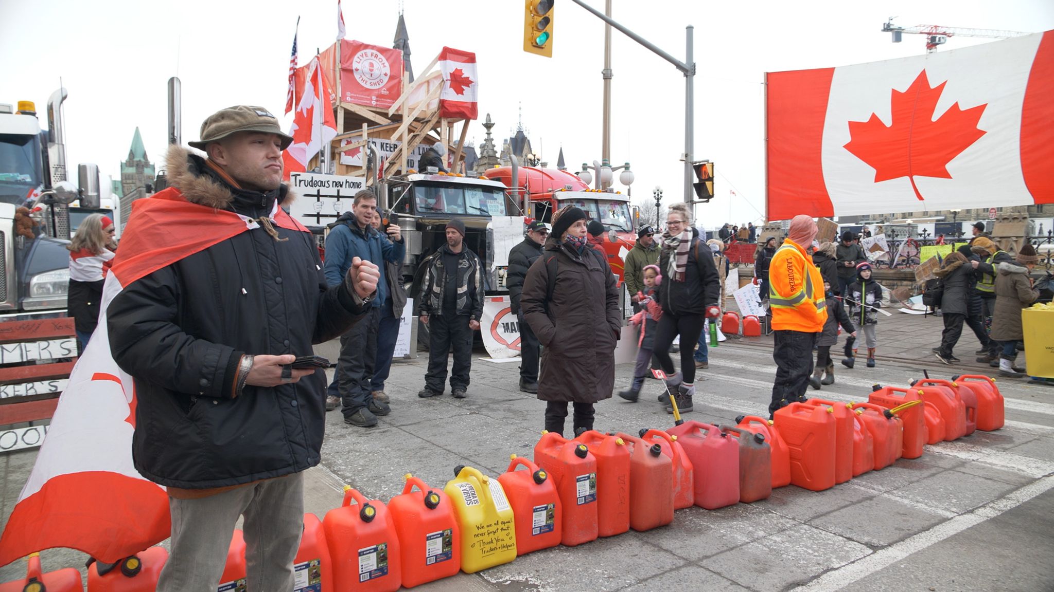 Freedom Convoy: Festival vibes as protests cripple Canada's capital ...