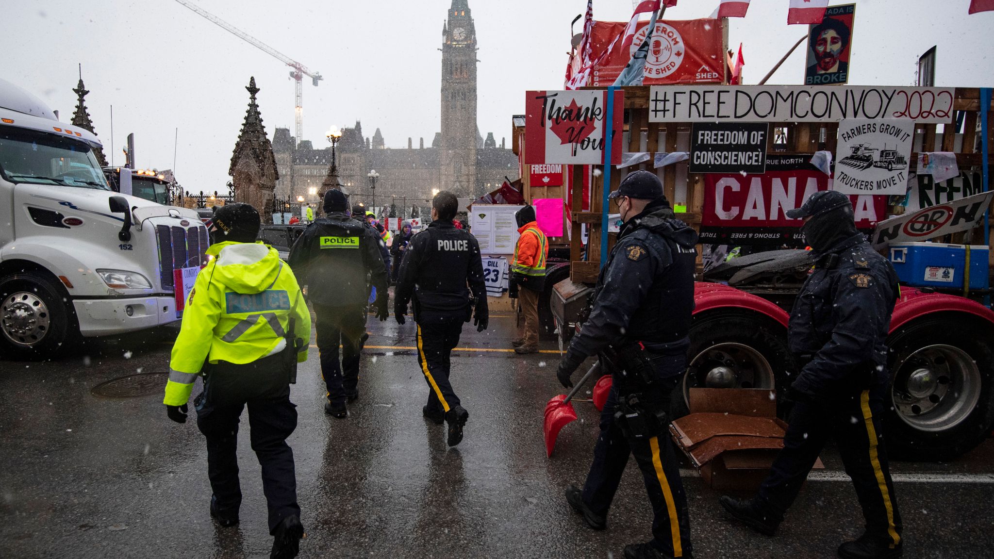 Freedom Convoy protests: Canadian police start making arrests in Ottawa ...