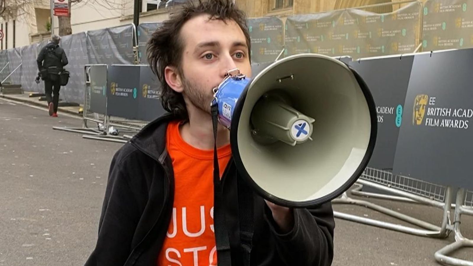 Climate protest disrupts BAFTA Awards red carpet | News UK Video News ...