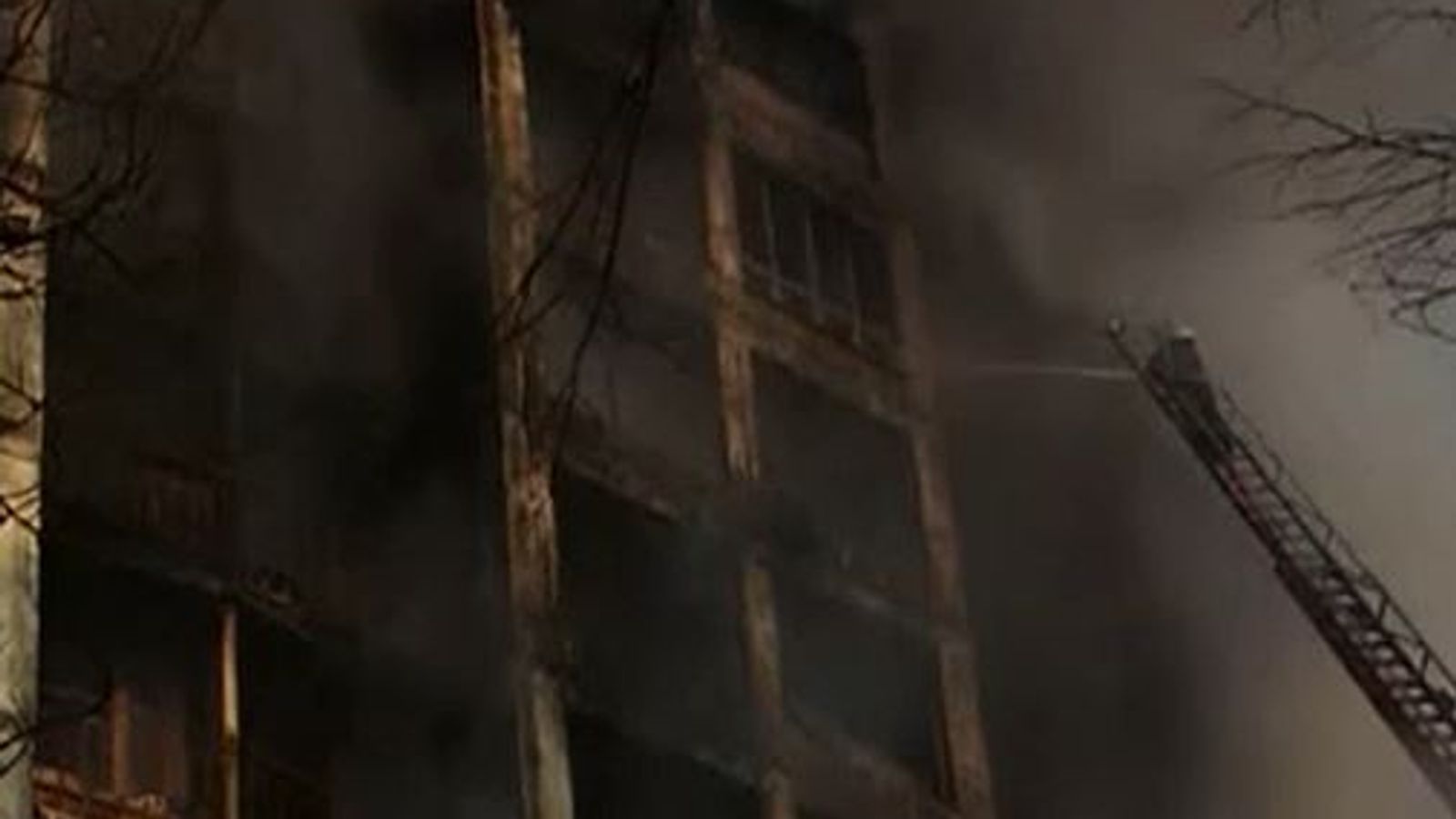 Ukraine war: Firefighters tackle blaze in residential Kyiv after night ...