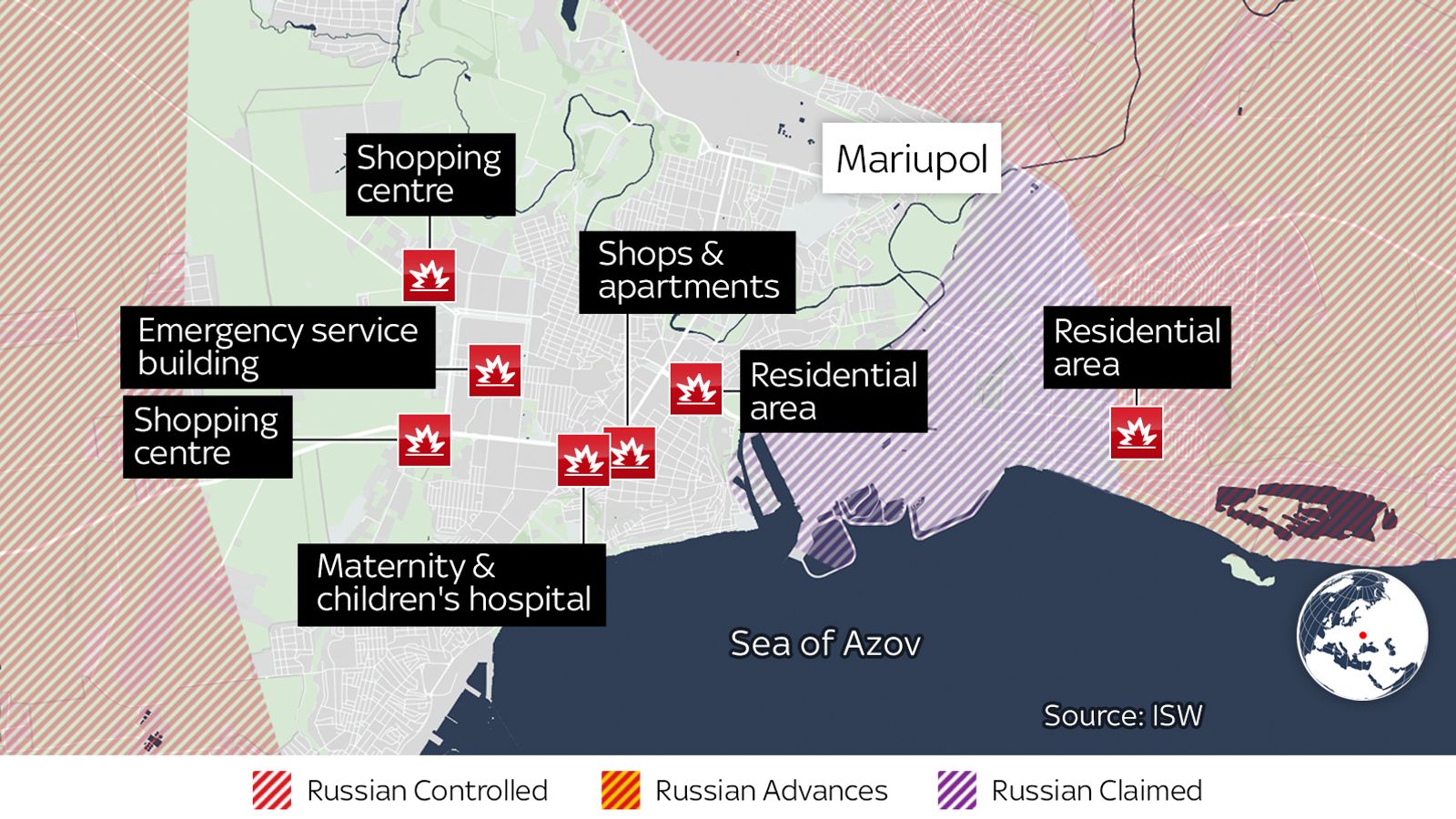 Russia's invasion of Ukraine mapped - what happened on day 16 | World ...