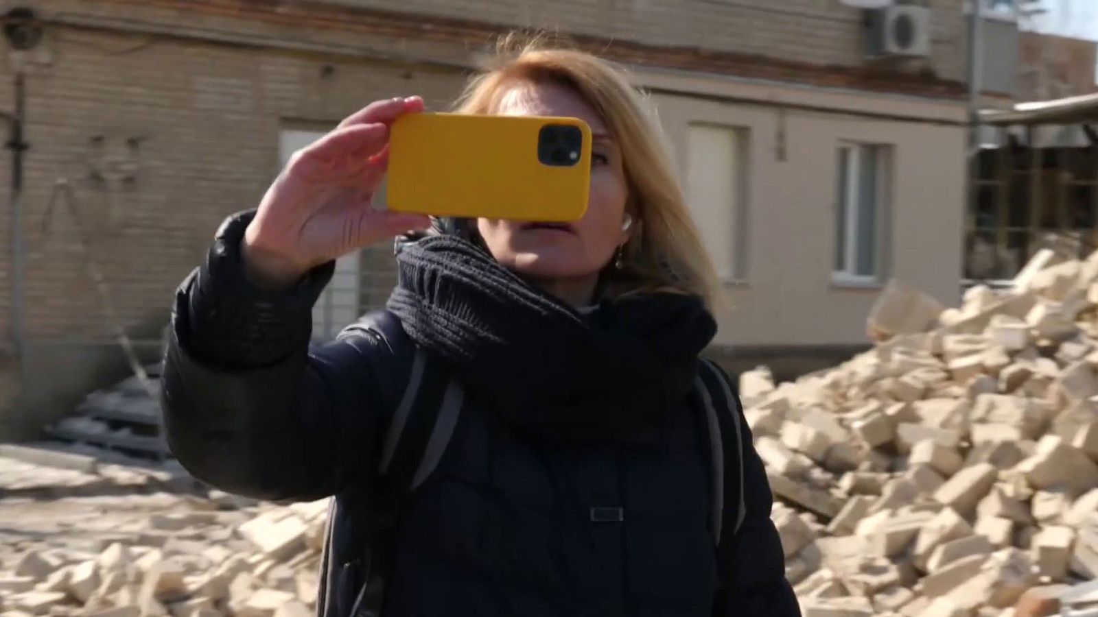 Ukraine resident gathers evidence | News UK Video News | Sky News