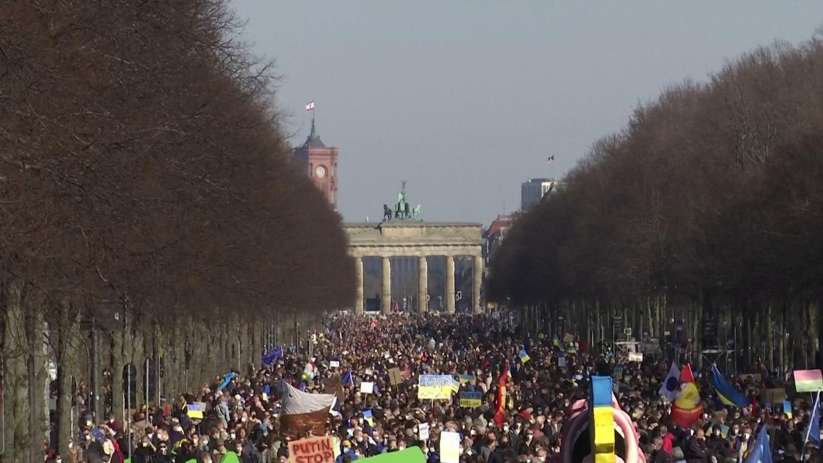 Ukraine war: Huge anti-war protest in Berlin | World News | Sky News