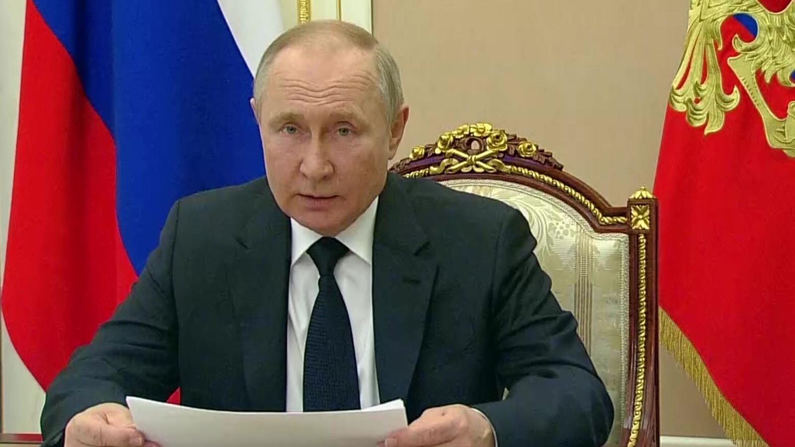 Putin Condemns Sanctions World News Sky News