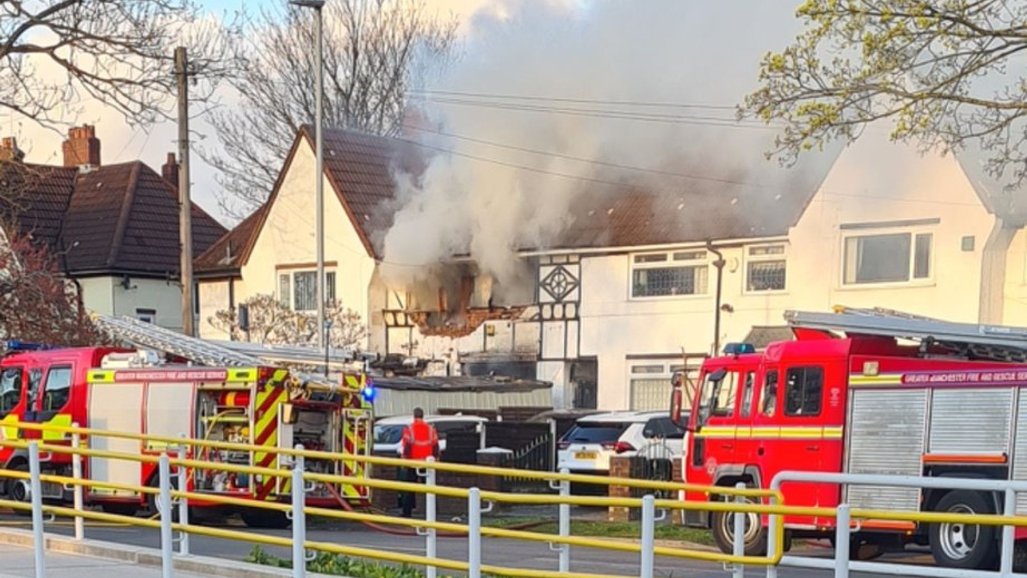 Manchester: Elderly man found dead and homes evacuated after reports of ...