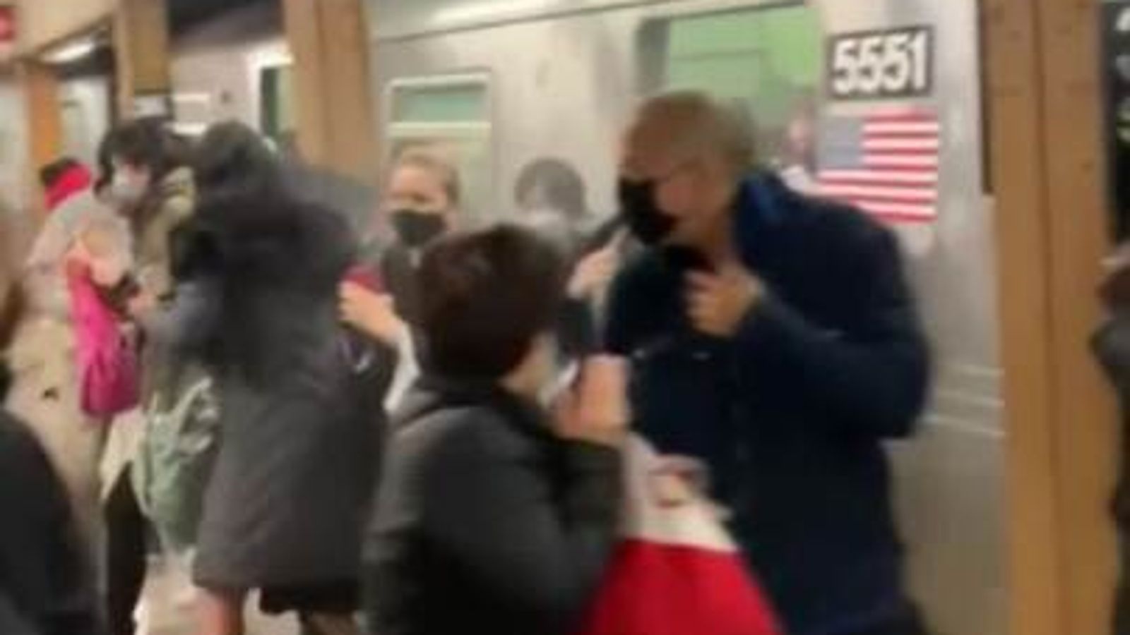 New York subway shooting: Chaos as masked gunman sets off smoke bomb ...
