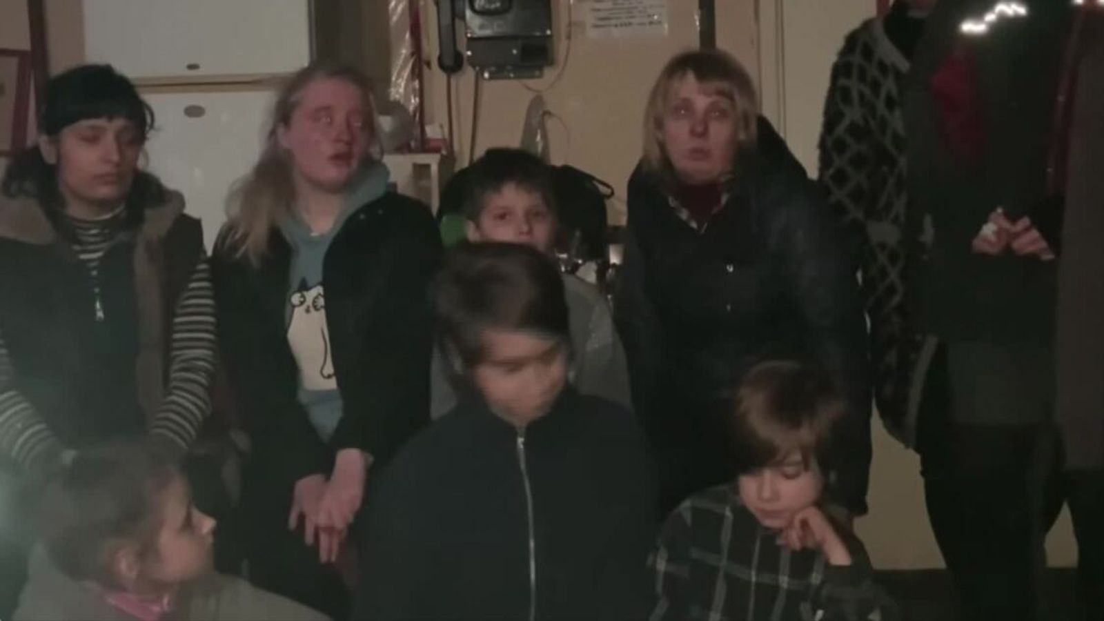 Ukraine: Video from Azov regiment shows women and children sheltering ...
