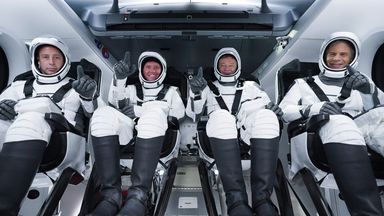Millionaire space tourists welcomed aboard space station after paying ...