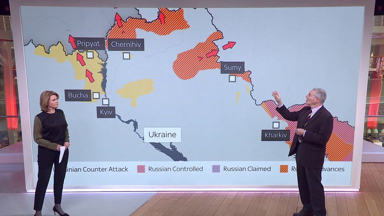 Professor Michael Clarke shows how Russian troops have been retreating ...