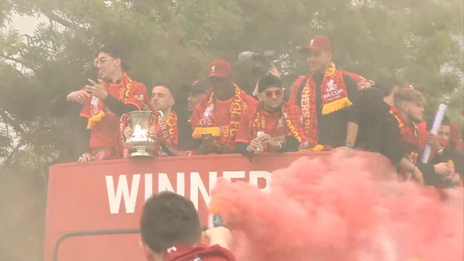 Liverpool FC celebrate FA Cup and League Cup wins in victory parade ...