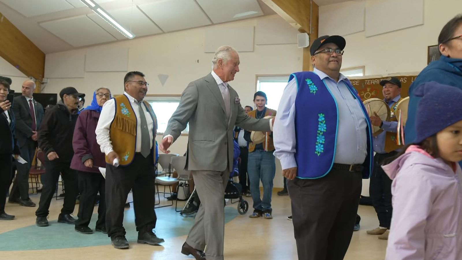 Prince Charles dances while on tour in Canada | World News | Sky News