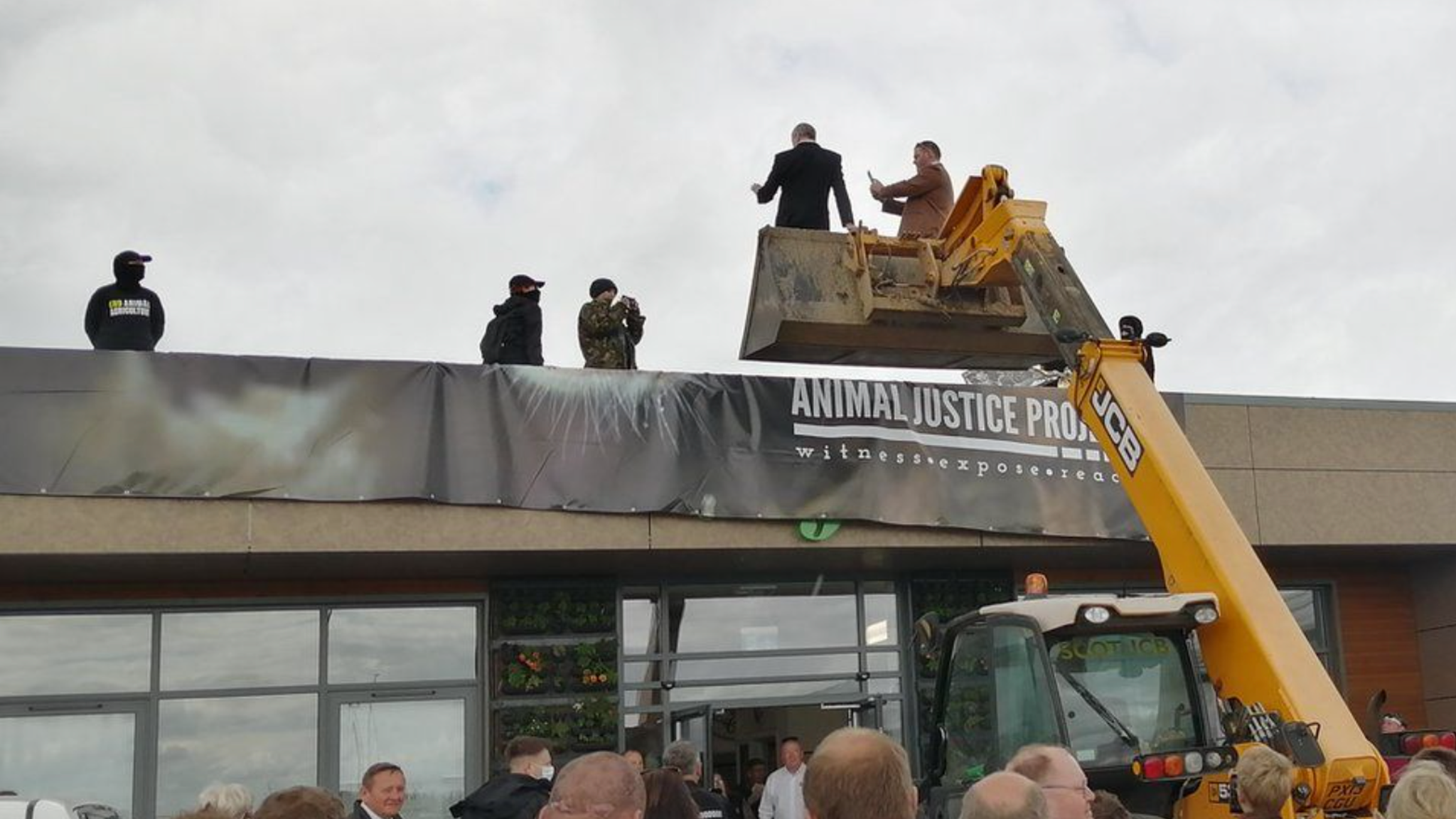 Animal rights activists 'sprayed with manure' during protest at beef ...
