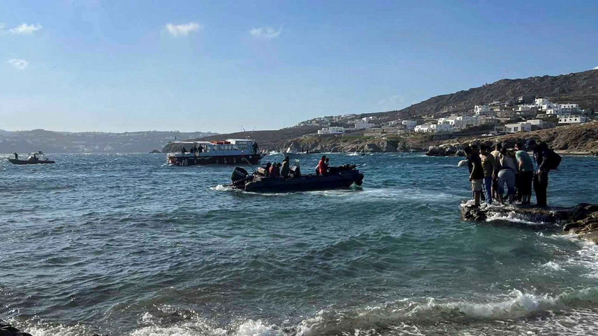 Migrant crisis: 108 people rescued from leaky rudderless boat in strong ...