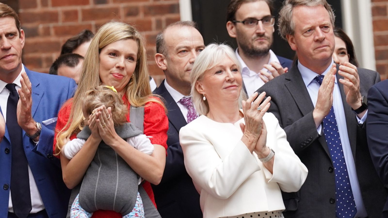 Carrie Johnson and daughter Romy seen outside Downing Street for PM's ...
