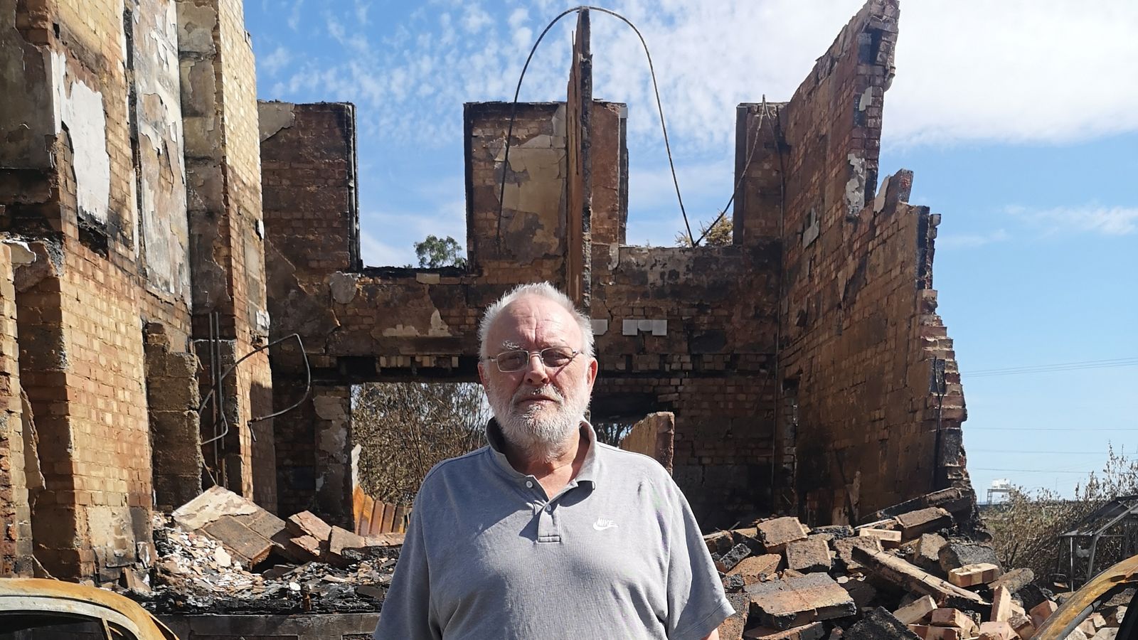 Wennington fire: Son whose parents' home burned visits scene | UK News ...