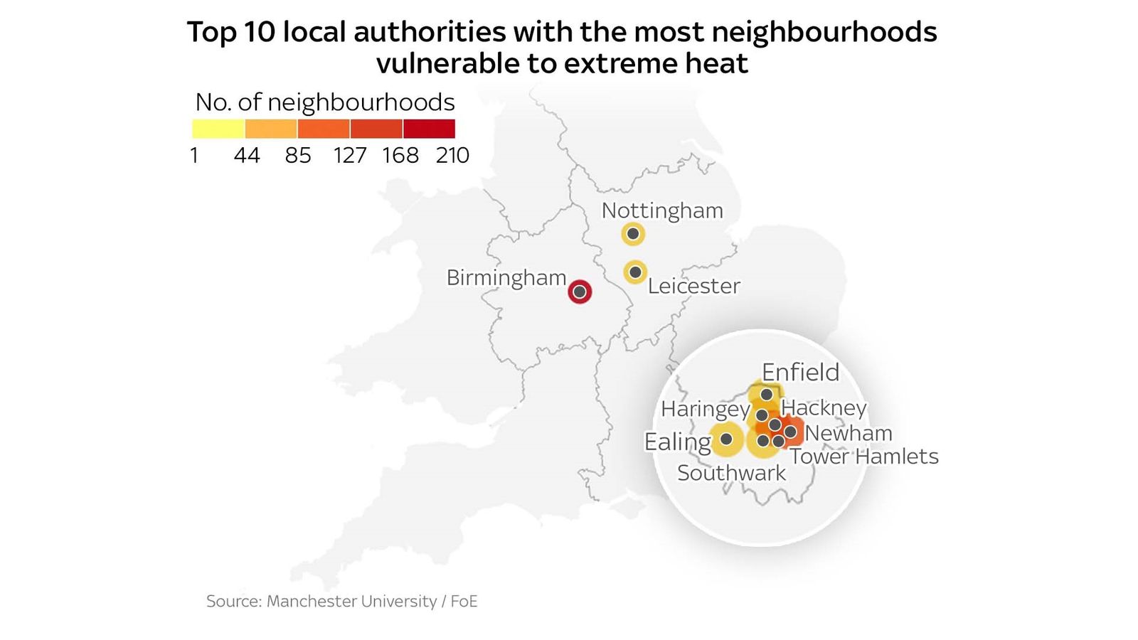 UK heatwave: Revealed - the areas of England that are most vulnerable ...