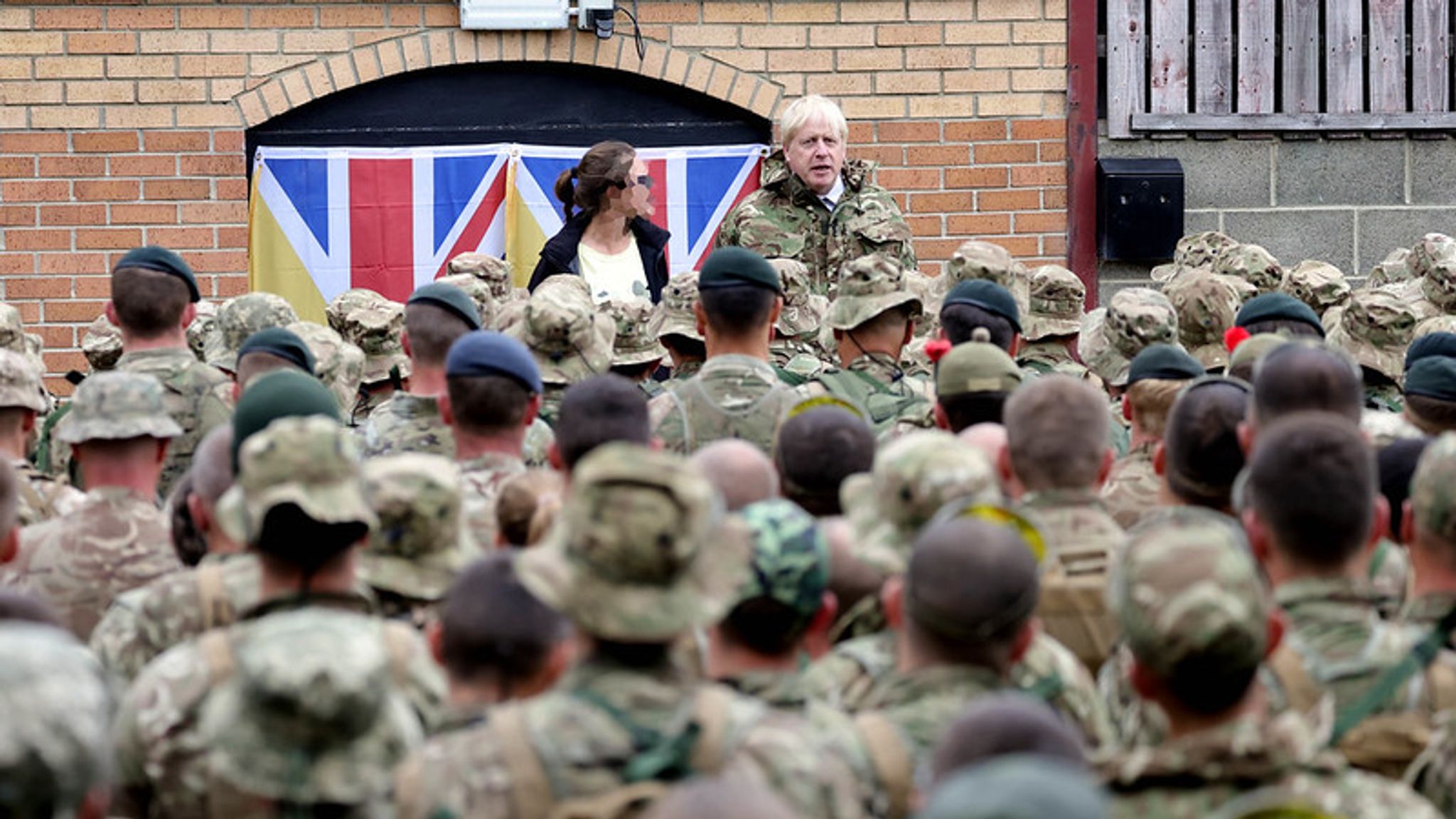Boris Johnson throws a grenade as he visits Ukrainian troops being ...