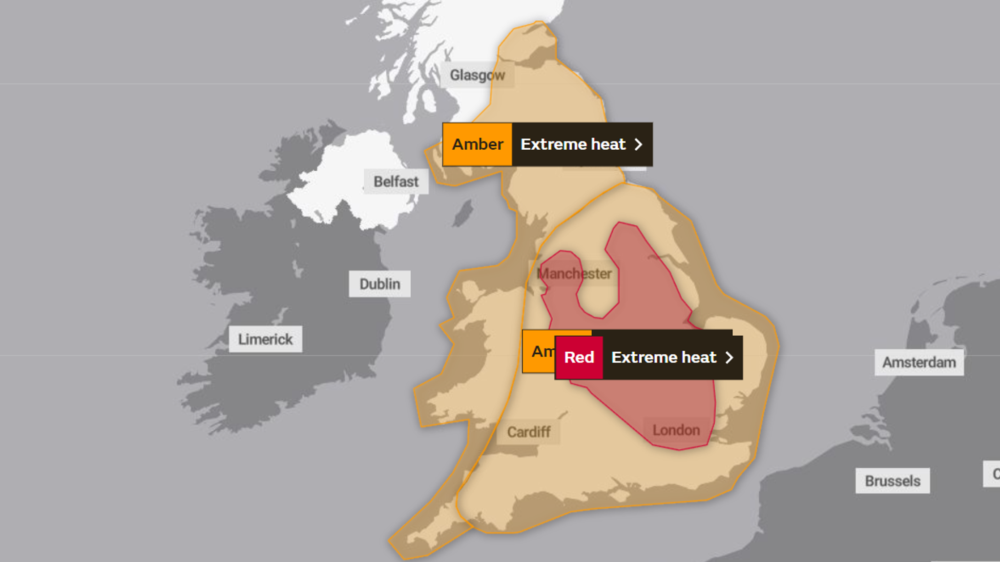 Red alert: UK set to roast in 'ferocious heat' as temperatures could ...