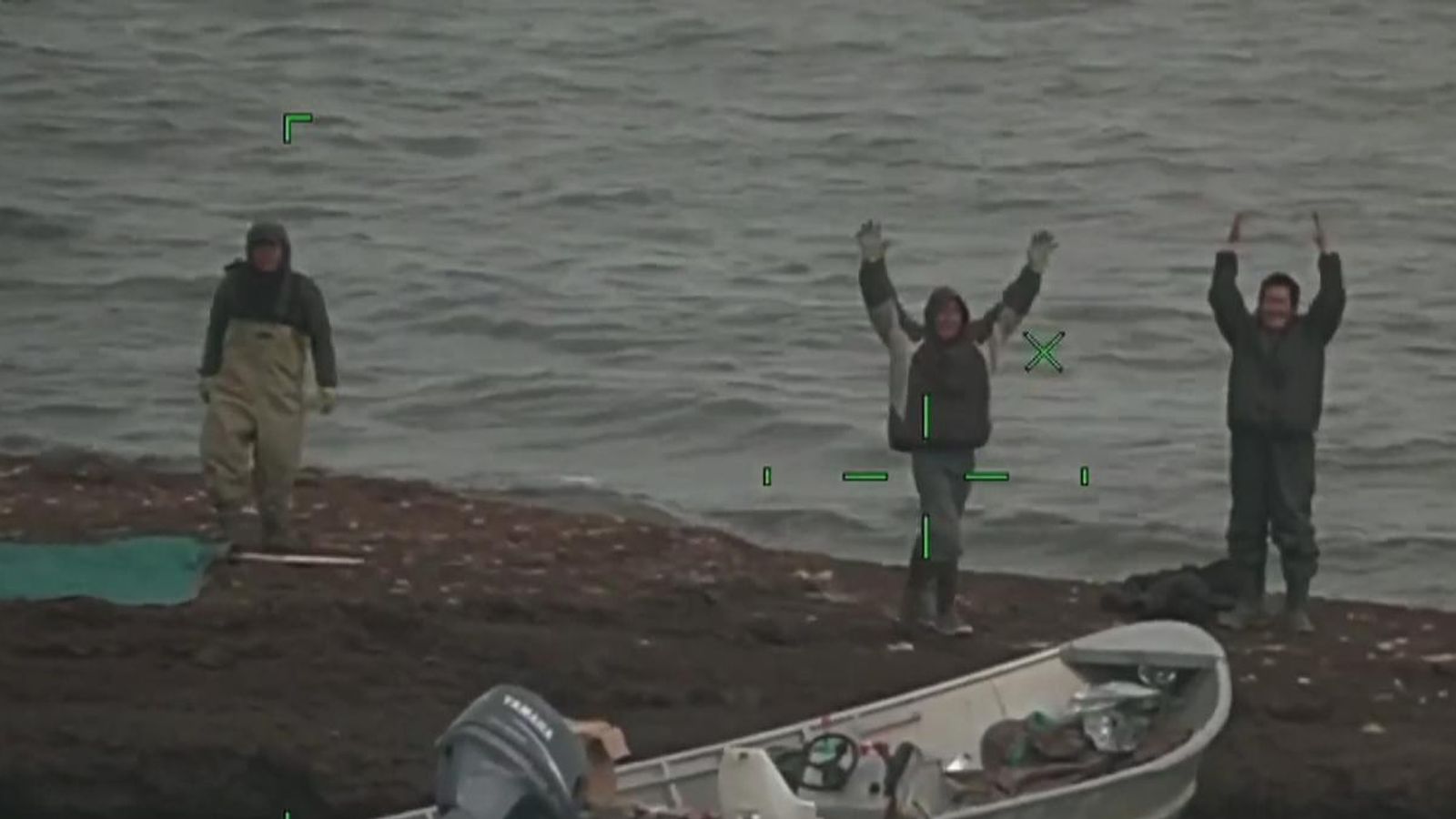 Alaska: Stranded boaters jump for joy as they're rescued by Coast Guard ...