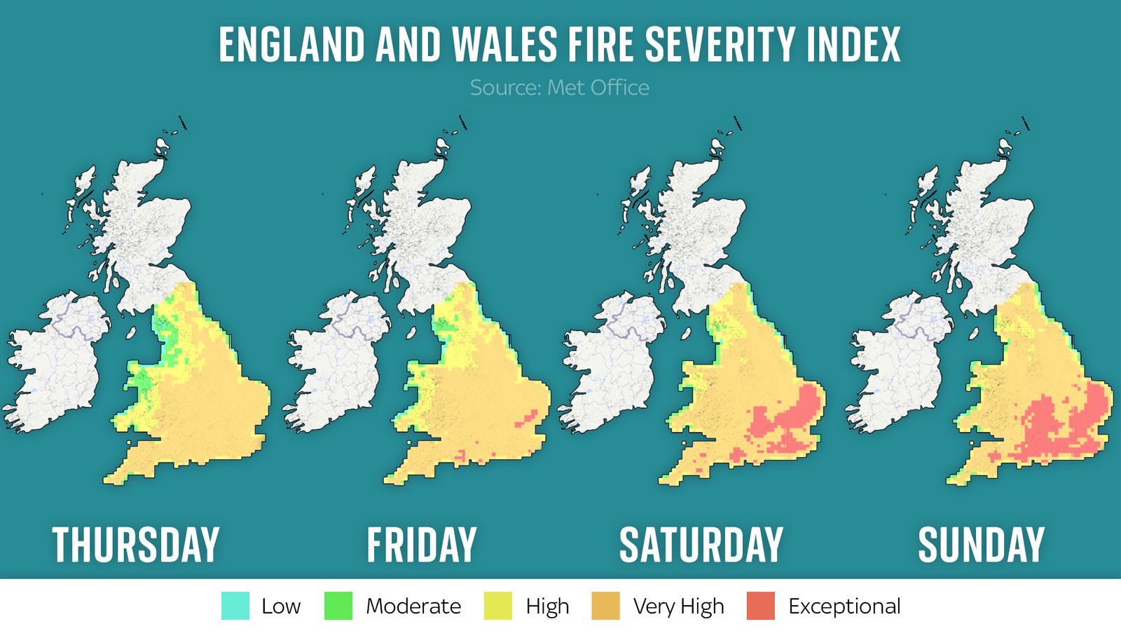 What and where is the 'exceptional' fire risk - and does climate change ...