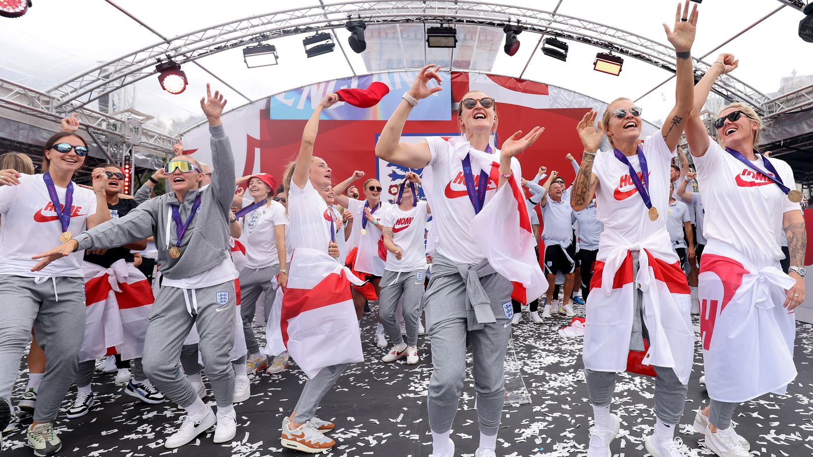 Lionesses' victory party in pictures | UK News | Sky News