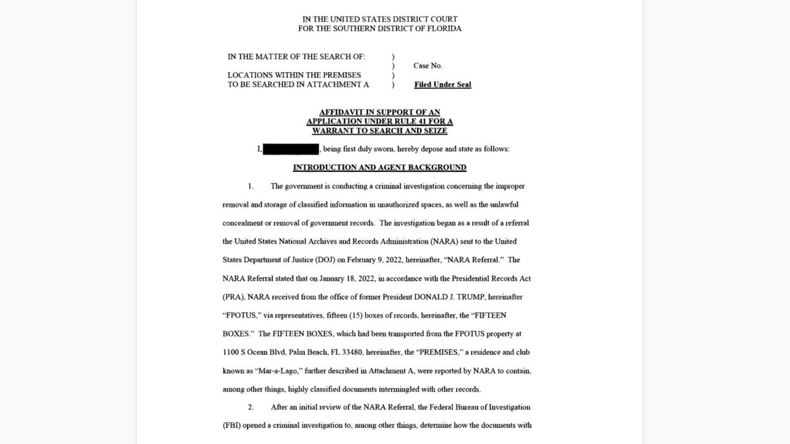 Trump raid: What the FBI document justifying the search revealed - and ...