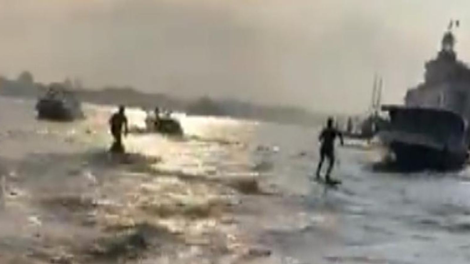 Mayor's outrage at 'speeding idiots' on motorised boards on Venice canal | World News | Sky News