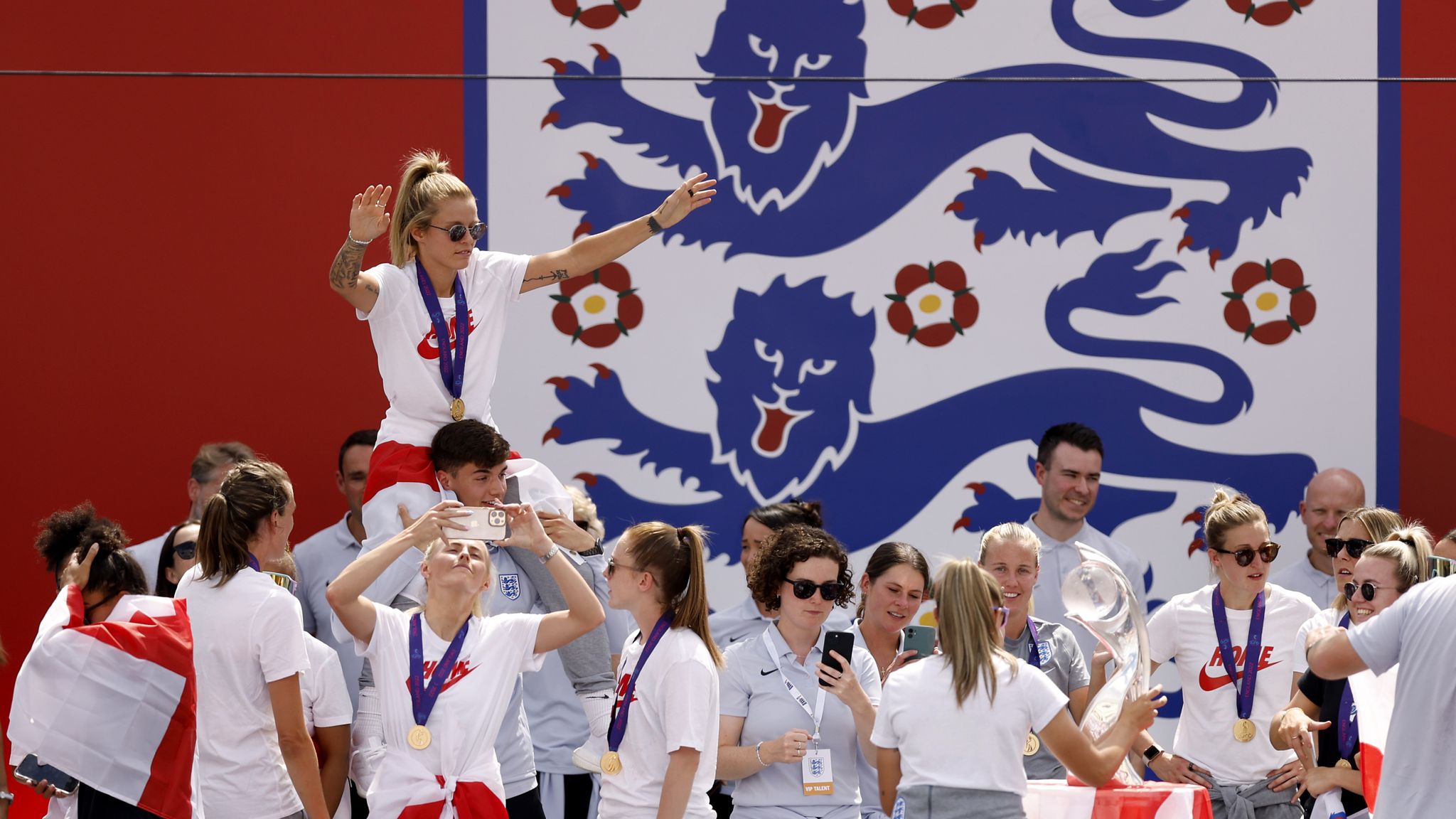Lionesses' victory party in pictures | UK News | Sky News