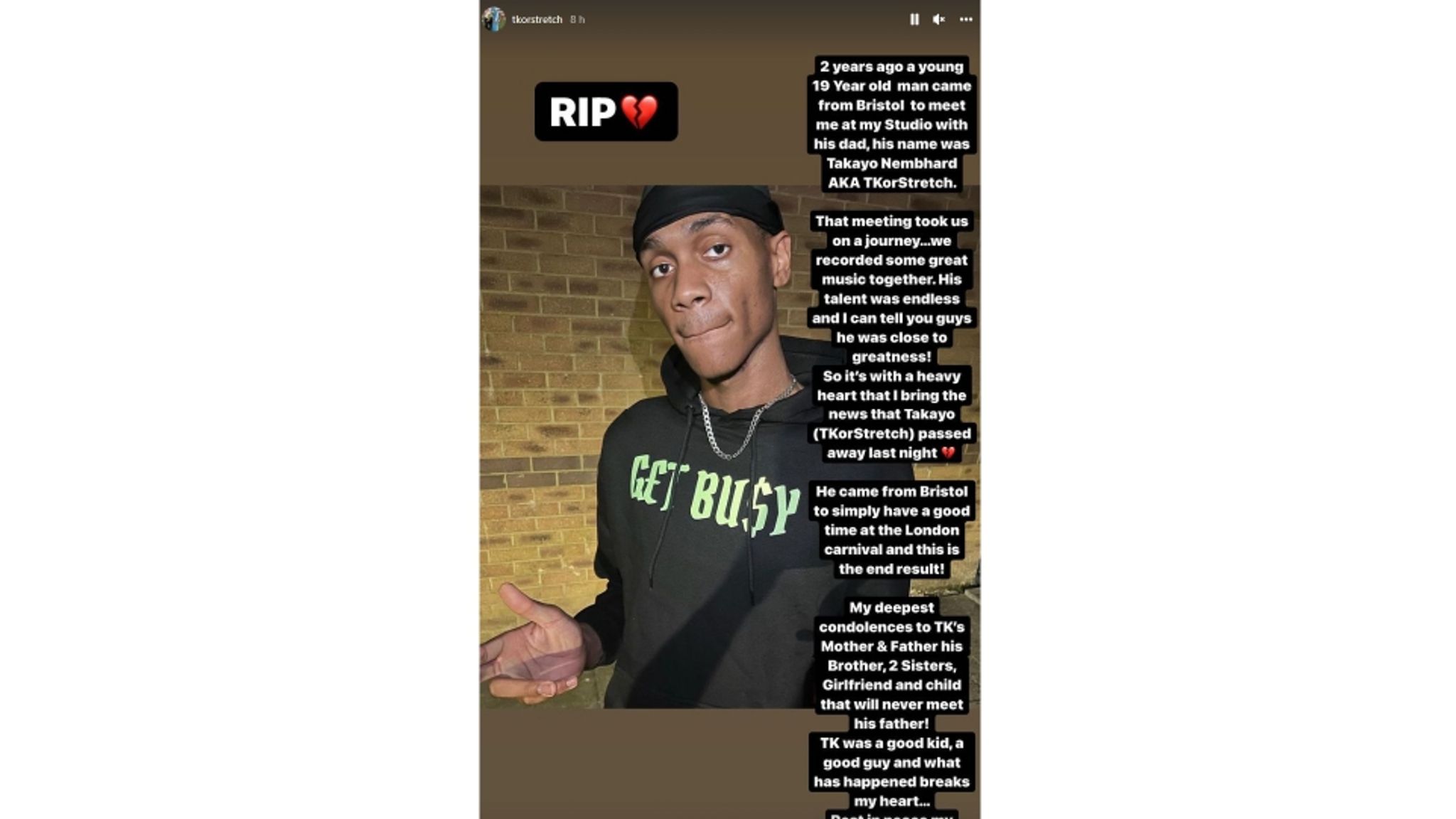 Man stabbed to death at Notting Hill Carnival was rapper TKorStretch ...