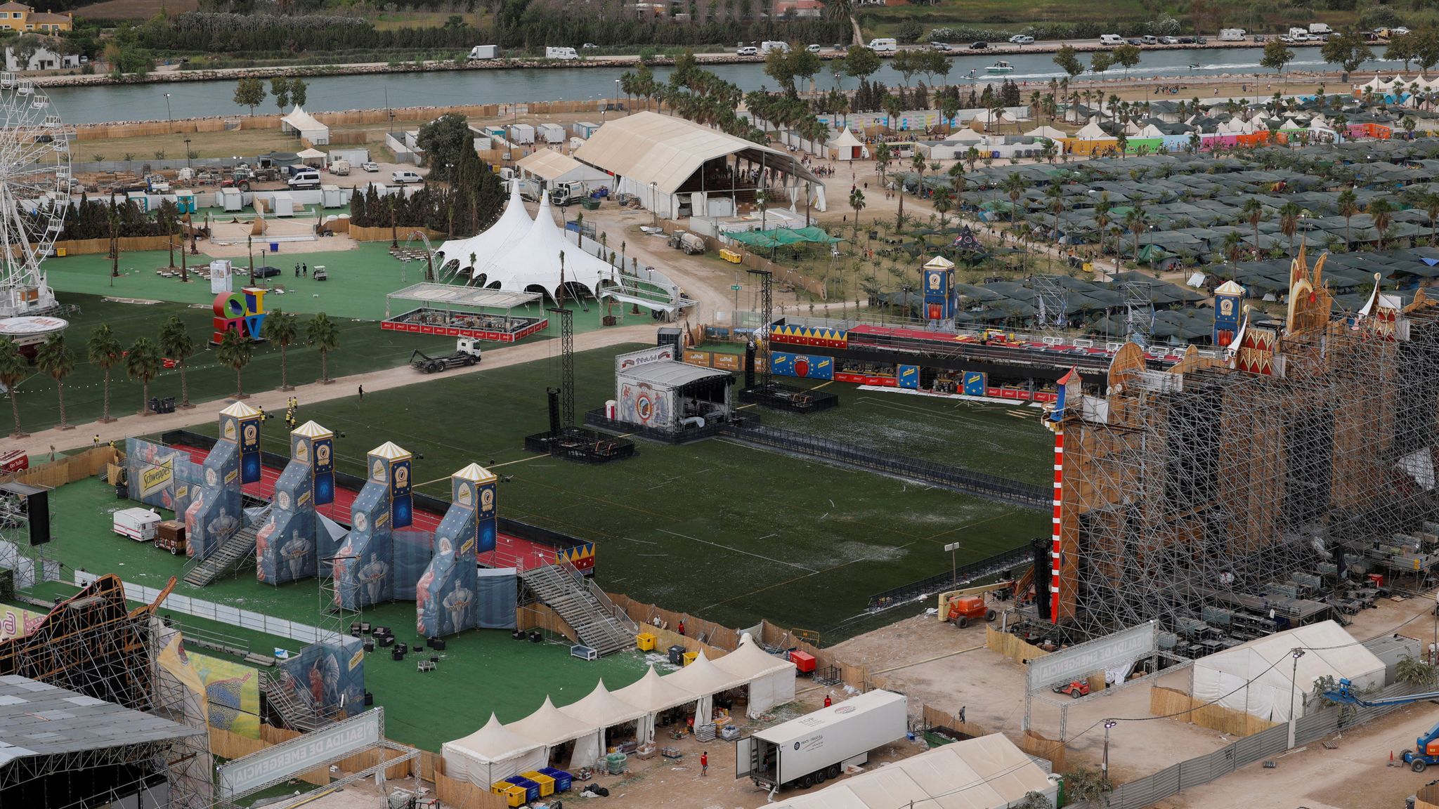 One killed and dozens injured as festival stage collapses in high winds ...