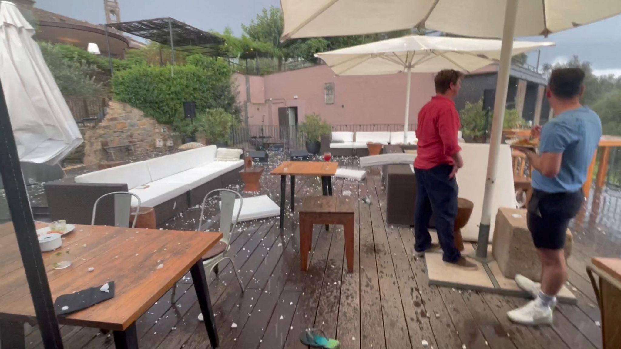 Baby killed by giant hailstone in Spain | World News | Sky News