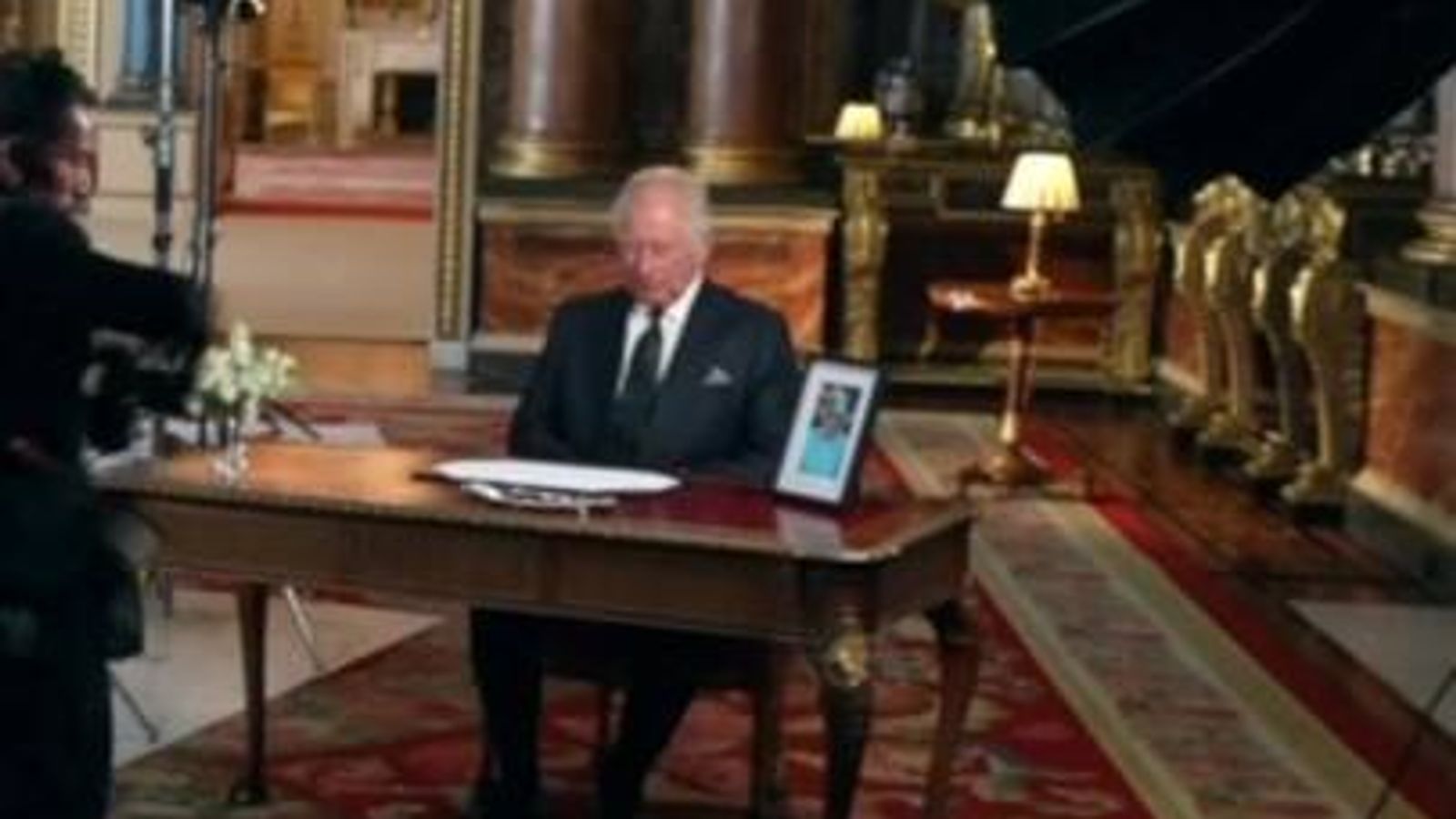 Behind the scenes footage before King Charles III's address to the ...