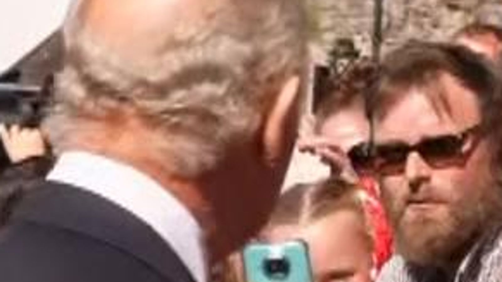 Protester heckles King Charles over taxpayers' money | UK News | Sky News