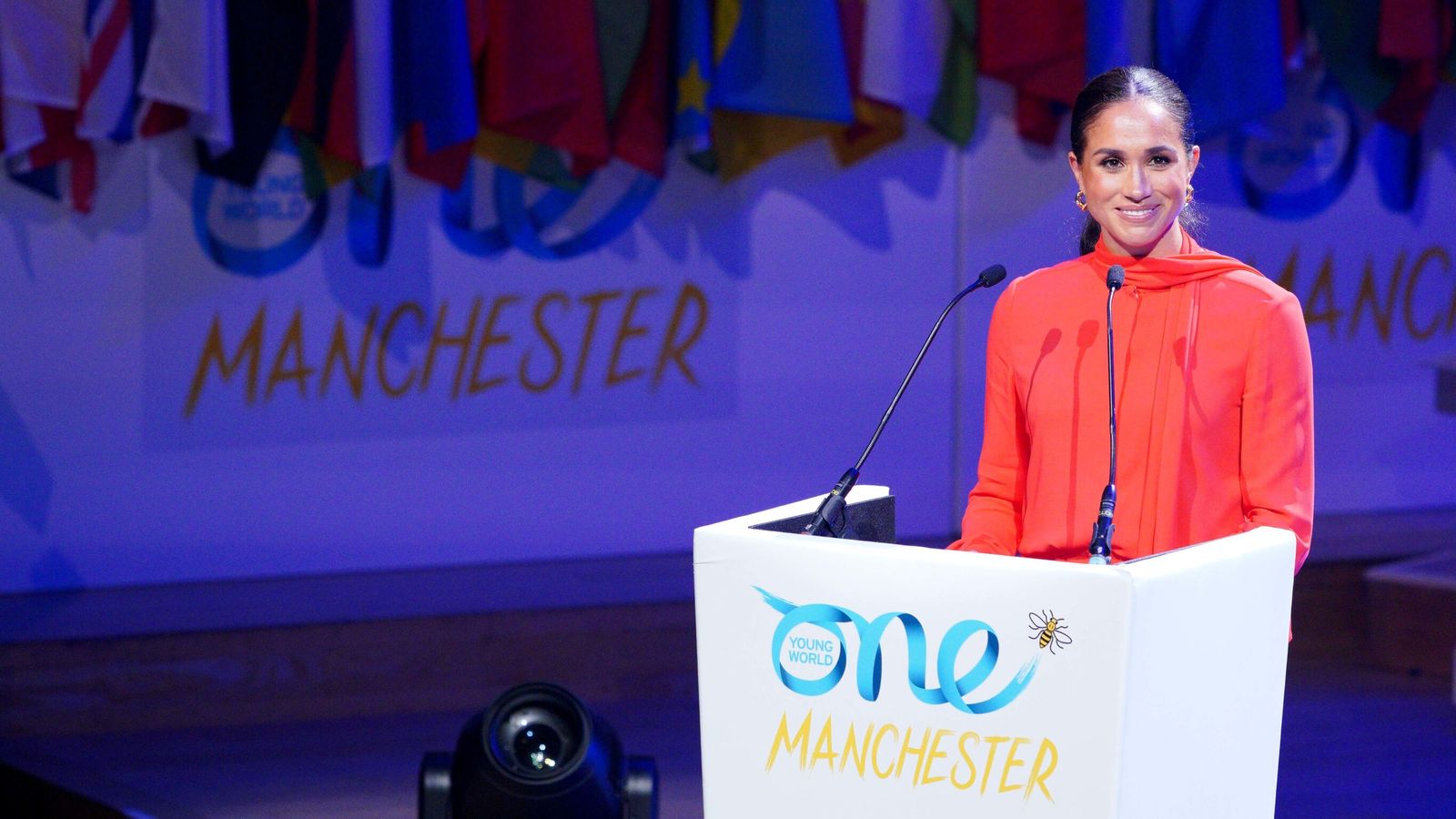 Meghan gives first UK speech since stepping back as senior royal ...